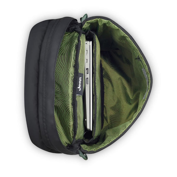 Jeep Cylindrical 17" Laptop Backpack with RFID - Black | Massive Sale ...